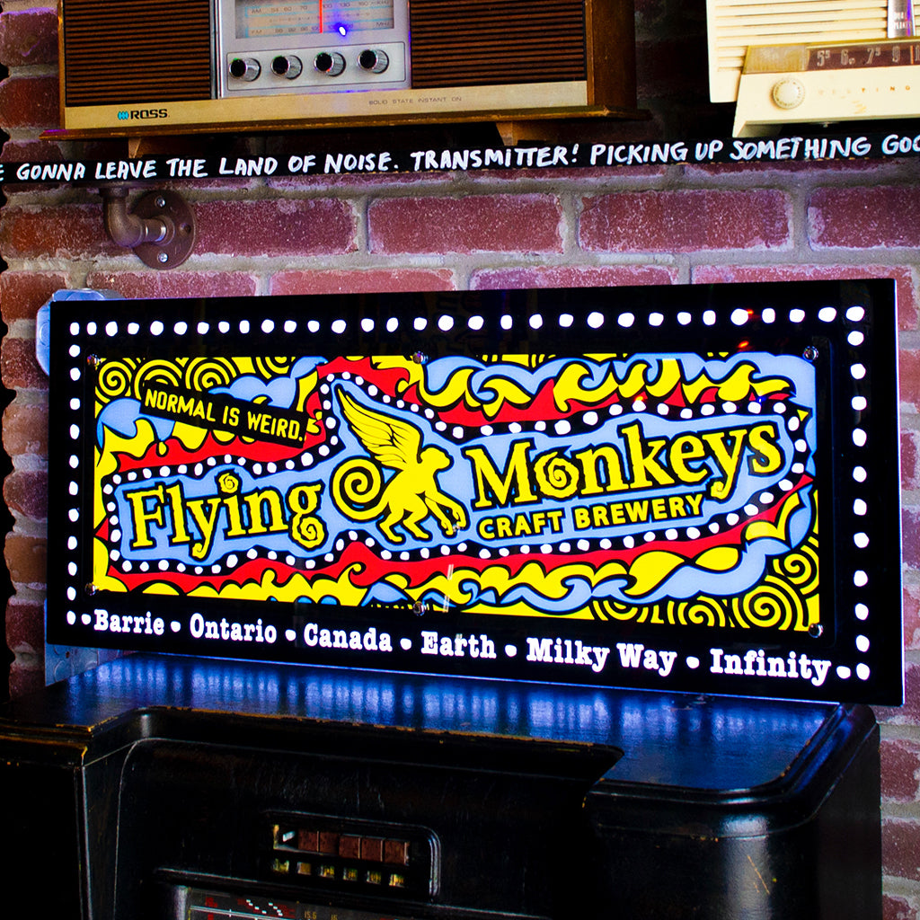 Illuminated Bar Sign – Flying Monkeys Craft Brewery
